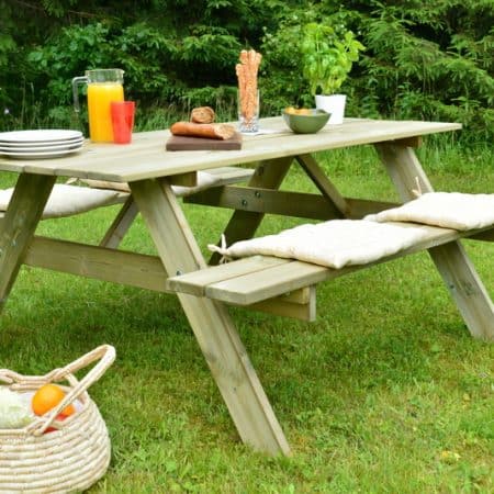 ‘A’ Frame Picnic Table > Woodbank Timber